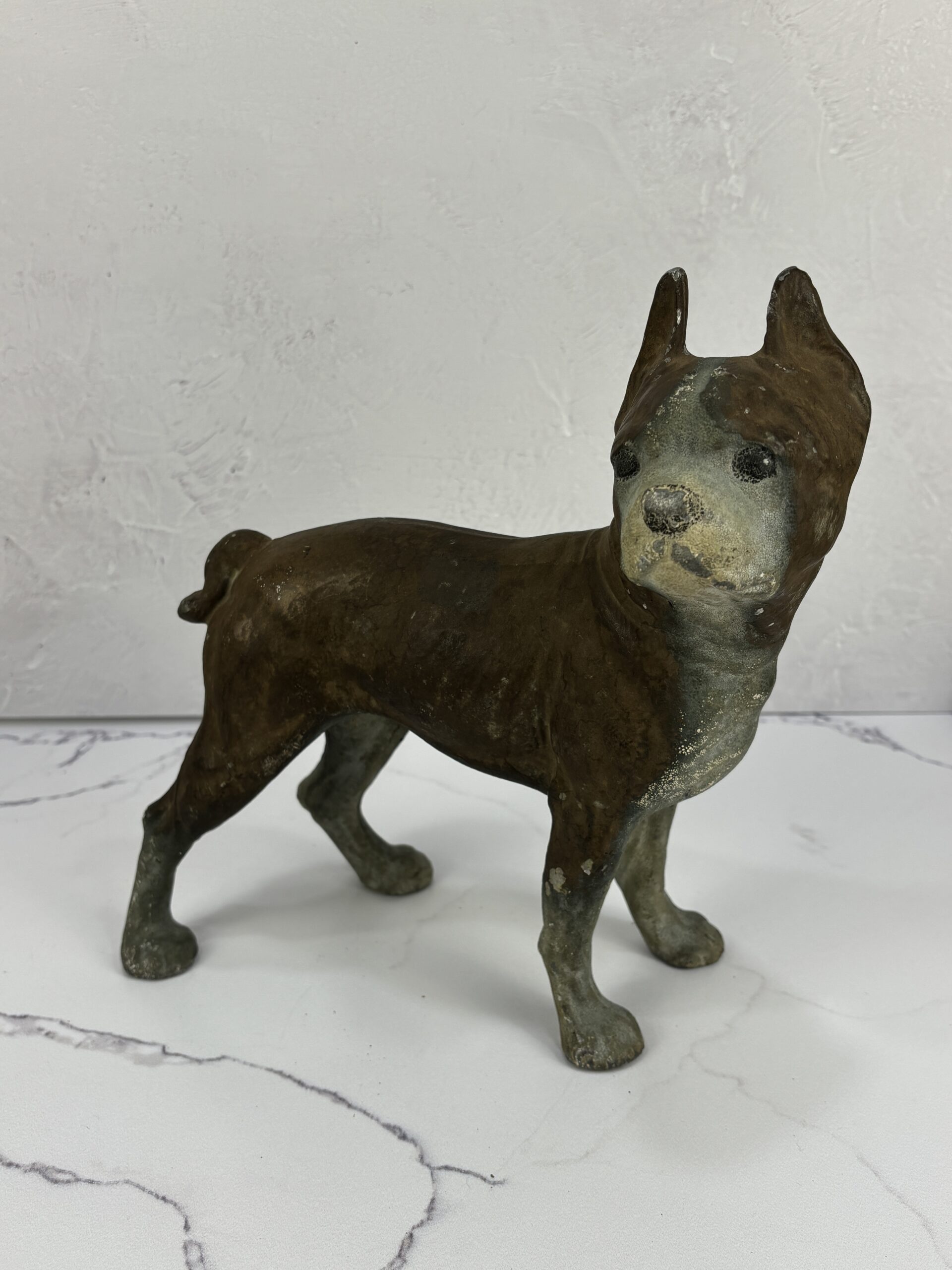 Antique Cast Iron Boston Terrier Door Stop - North Starr Home
